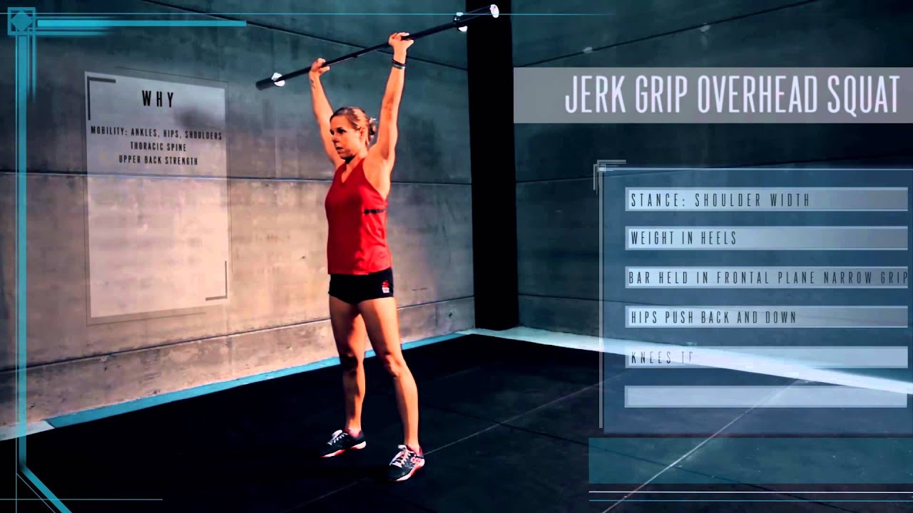 Jerk Grip Overhead Squat - Narrow grip Overhead squat - YouTube