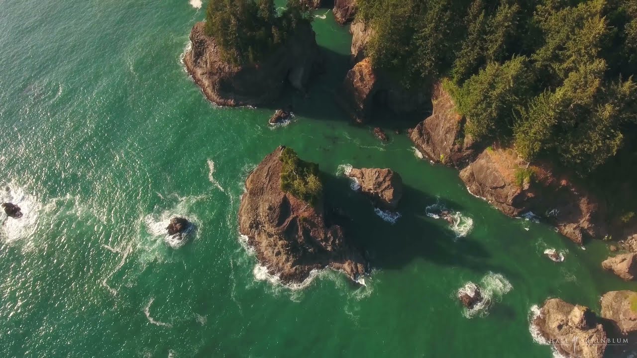 Aerial Drone Footage Above The Oregon Coast | 4K UHD - YouTube