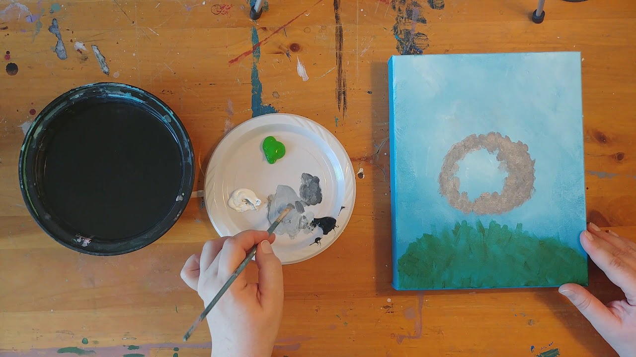 Spring Lamb Acrylic Painting - YouTube