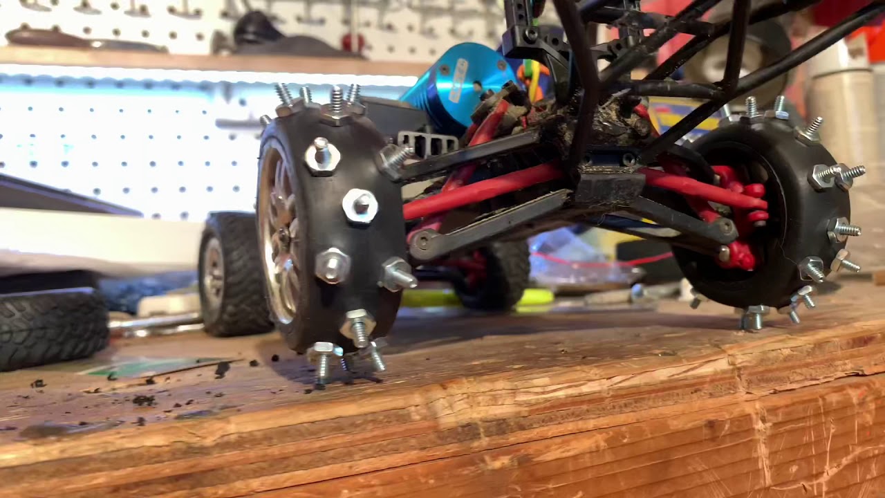 BEST RC studded ice tire design - 4K - Traxxas Slash 4x4 - YouTube