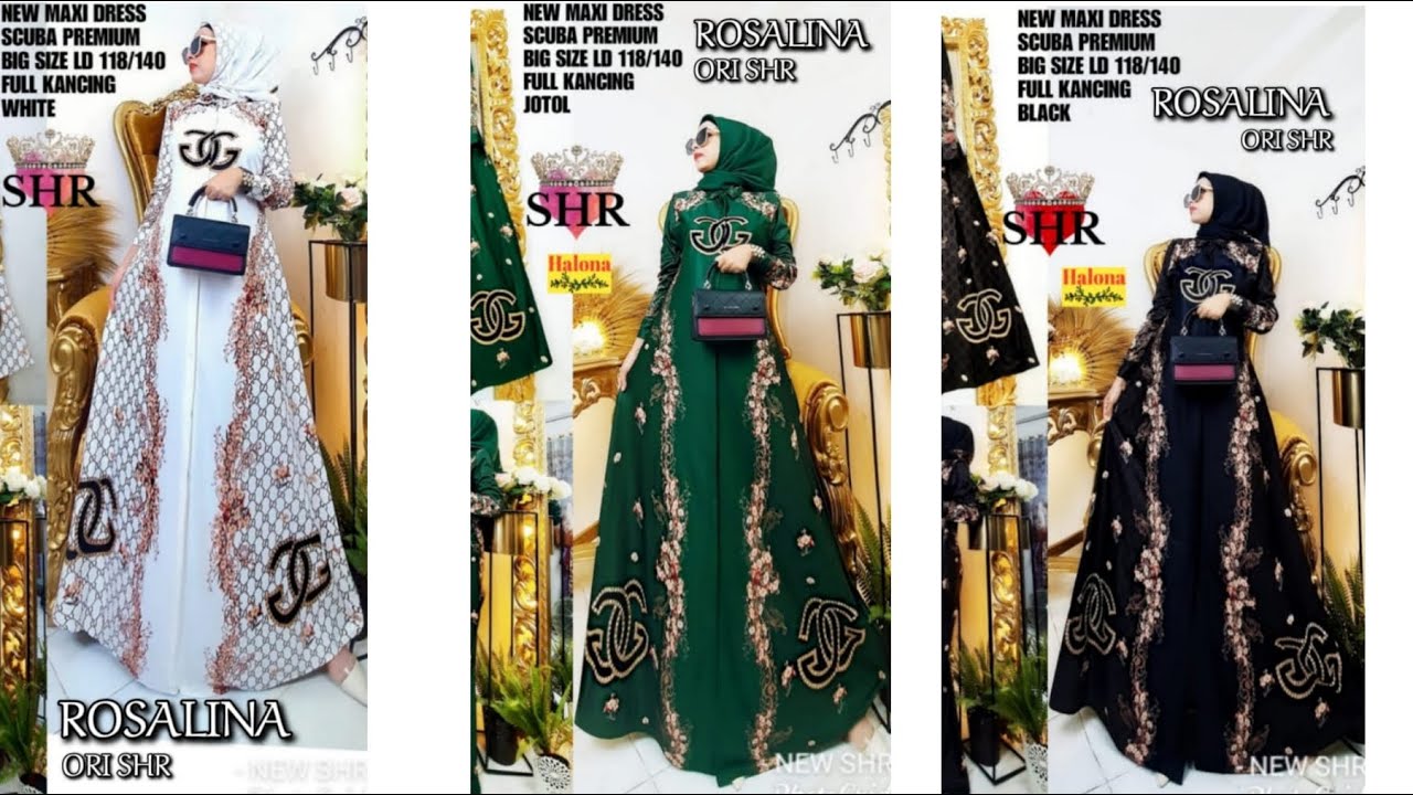 HADIR LAGI GAMIS JUMBO ORI SHR LD 118 CM READY 3 WARNA CANTIK YA - YouTube