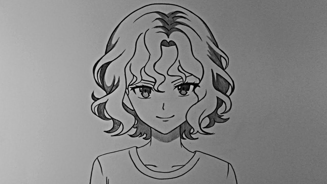 Cara menggambar anime || Cara menggambar anime cewek berrambut keriting ...