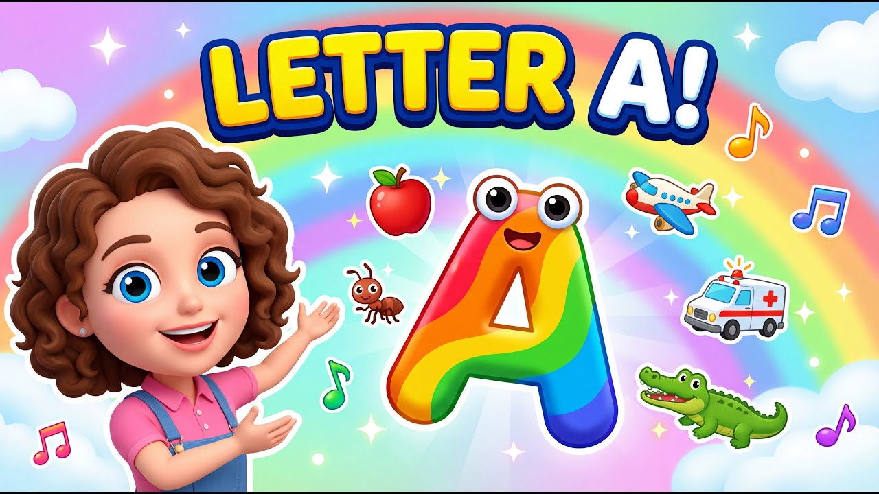 Letter A for Kids 🔤 | Learn, Pronounce & A Is for Words | ABC Class # ...