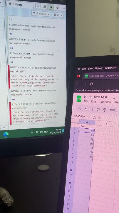 Node red to google spreadsheet - YouTube
