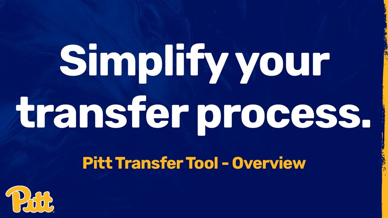 Pitt Transfer Tool - Overview - YouTube