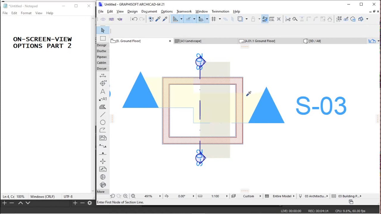 Tutorial Archicad 21 ON-SCREEN-VIEW OPTIONS PART 2 - YouTube