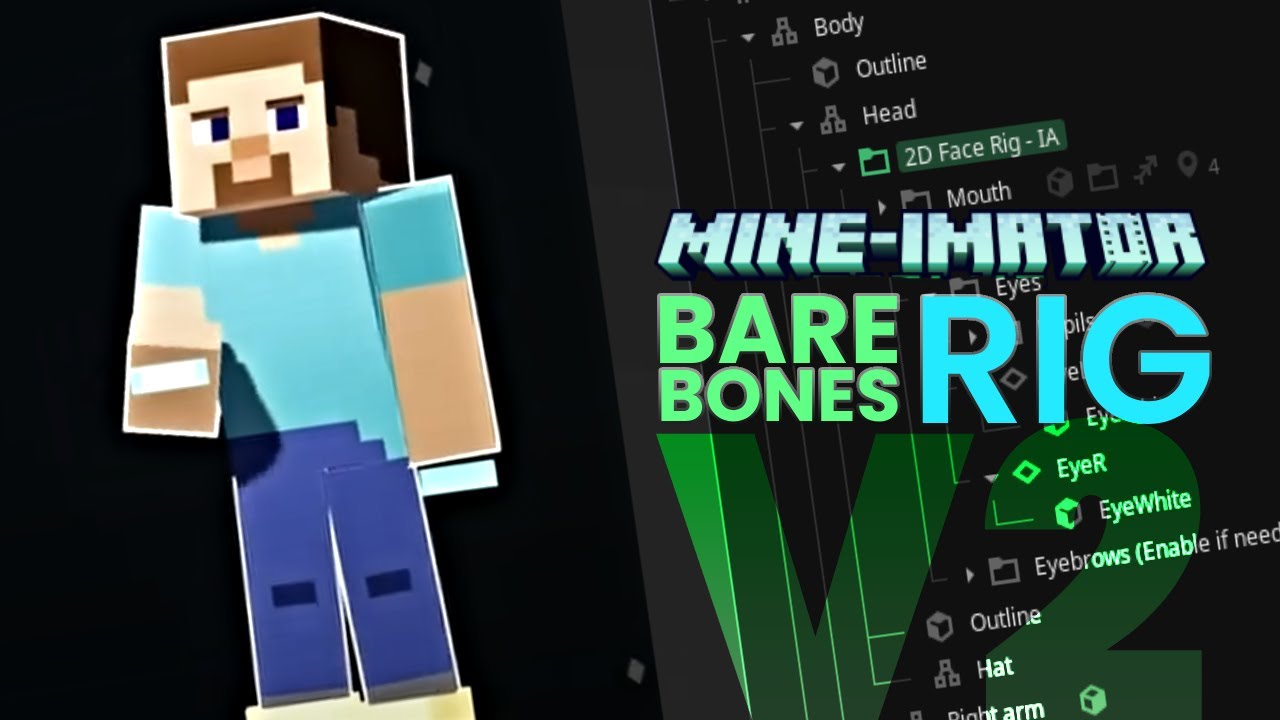Bare Bones RIG V2 - IA (Mine-Imator 2.0) - YouTube