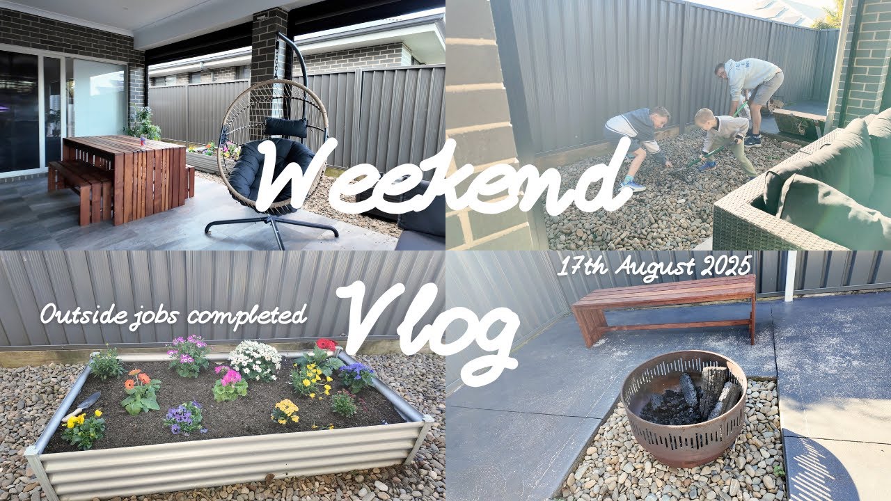 Saturday Vlog | Backyard jobs and housework - YouTube