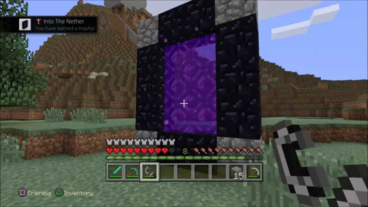 MINECRAFT PS4: Into The Nether (Trophy) - YouTube