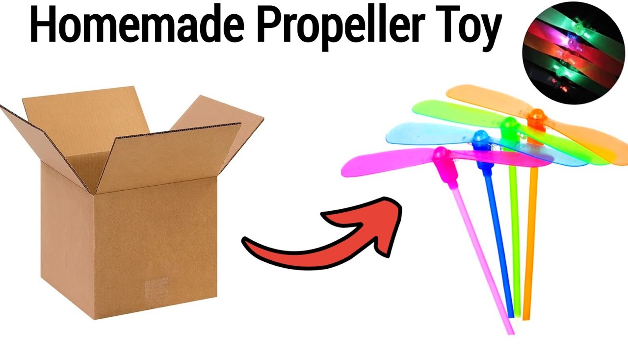 flying propeller kaise banaen | how to make propeller toy home easy ...