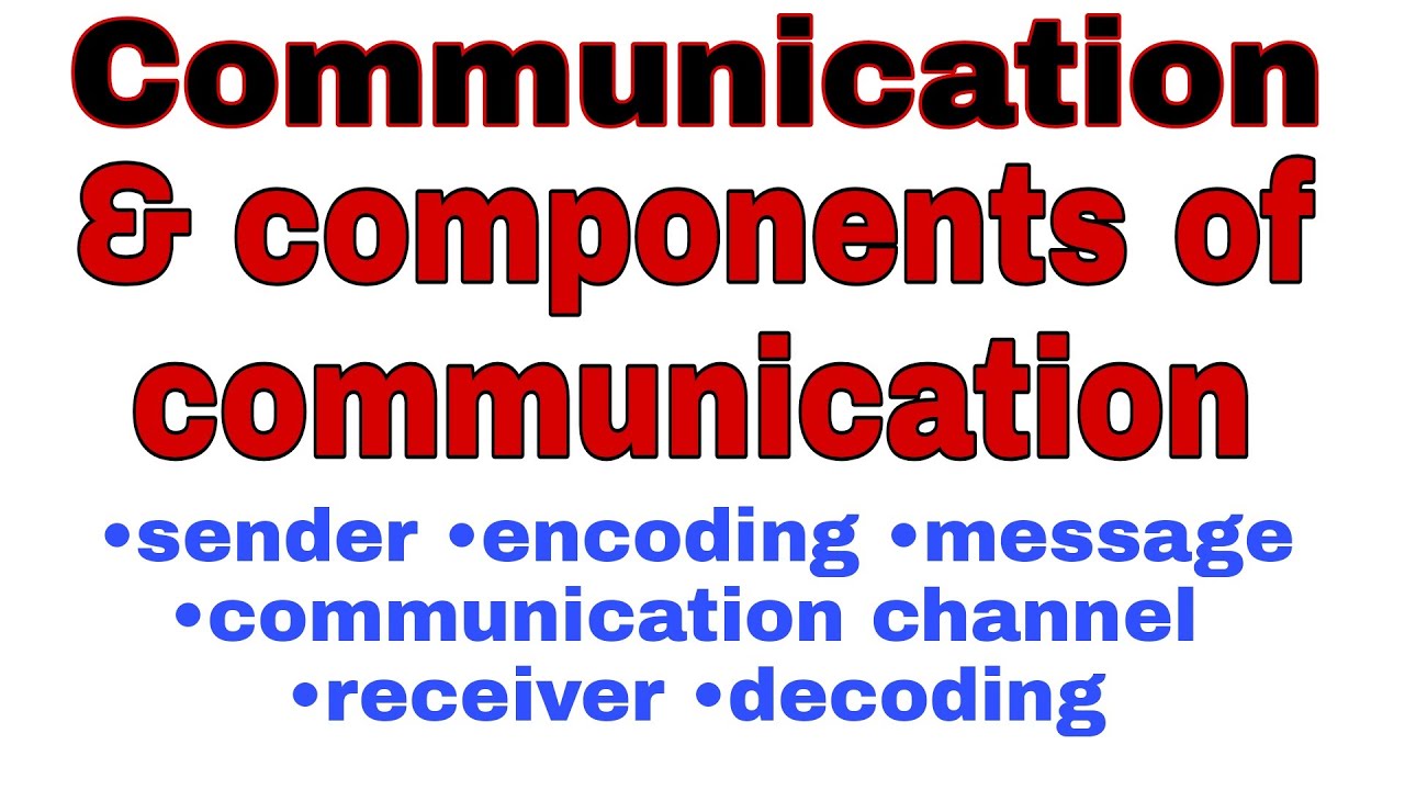 communication | components of communication| communication process ...