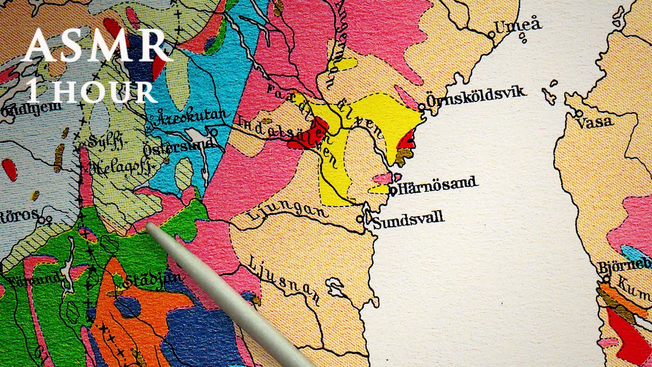 ASMR 1 Hour Multicolor Geology Map Ramble - YouTube