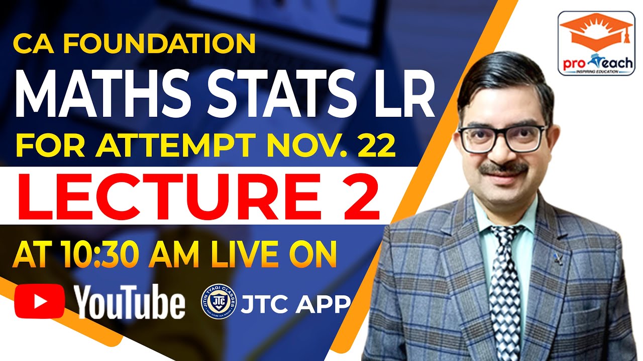 CA Foundation Maths Lecture 2 for Nov 2022 By Kuldeep Arya Sir - YouTube