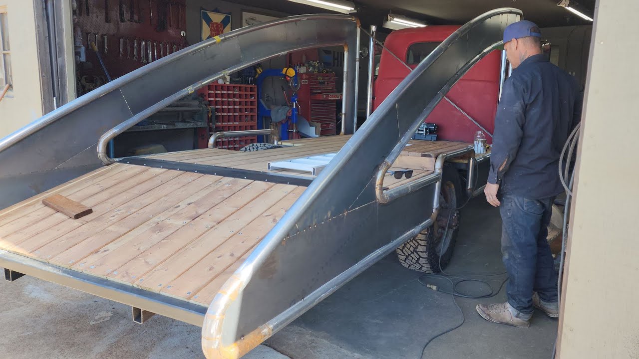 Building the wheel tubs | 1948 Ford Concept Car Hauler 🚚 - YouTube