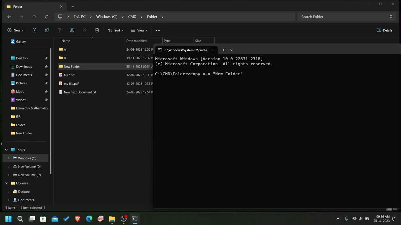 18.2 Copy Multiple Files to a Folder in CMD - YouTube