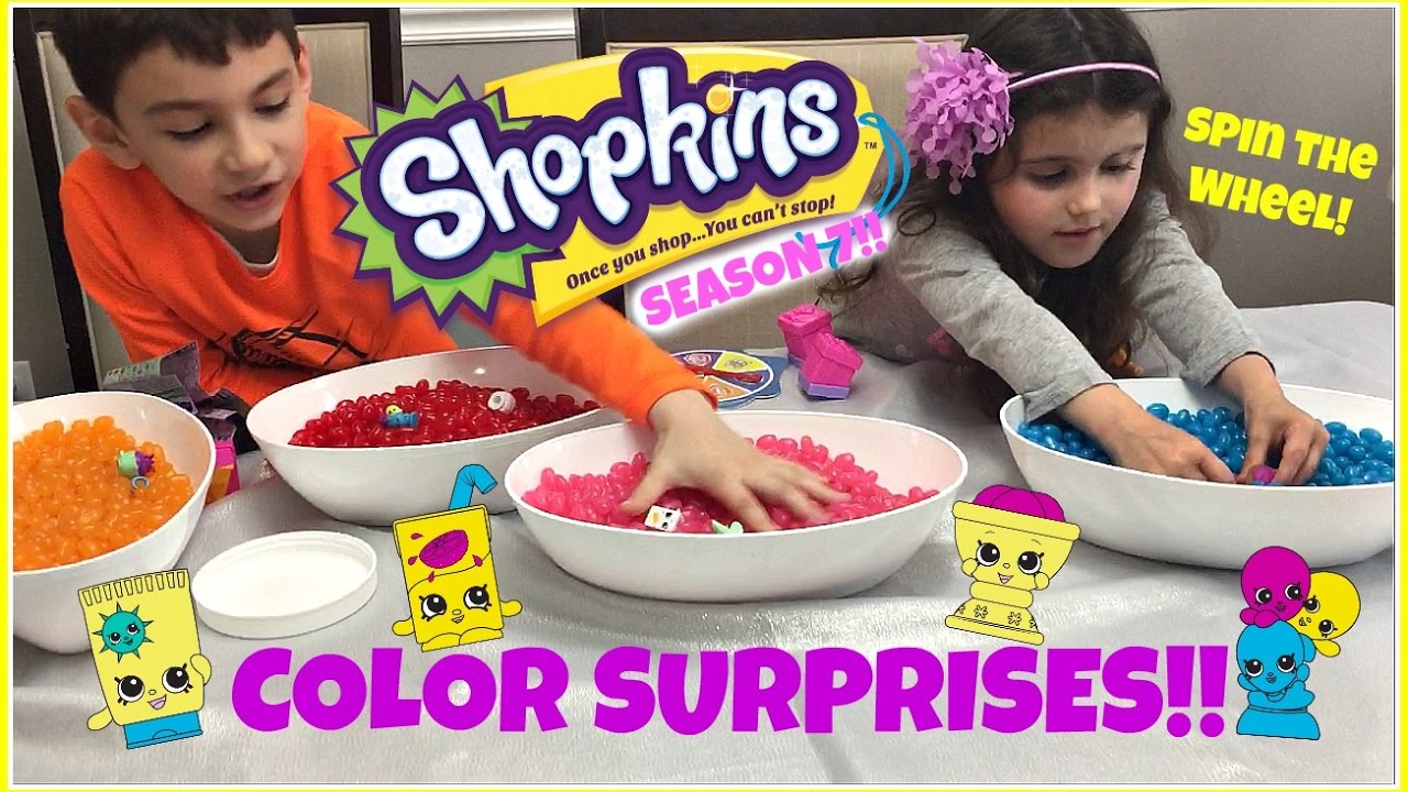 SHOPKINS Season 7 COLOR SURPRISES! Jelly Bean Surprise Toys! Learning ...