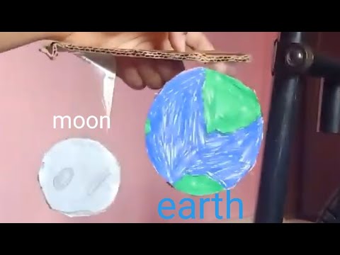 How to make earth and moon working model - YouTube