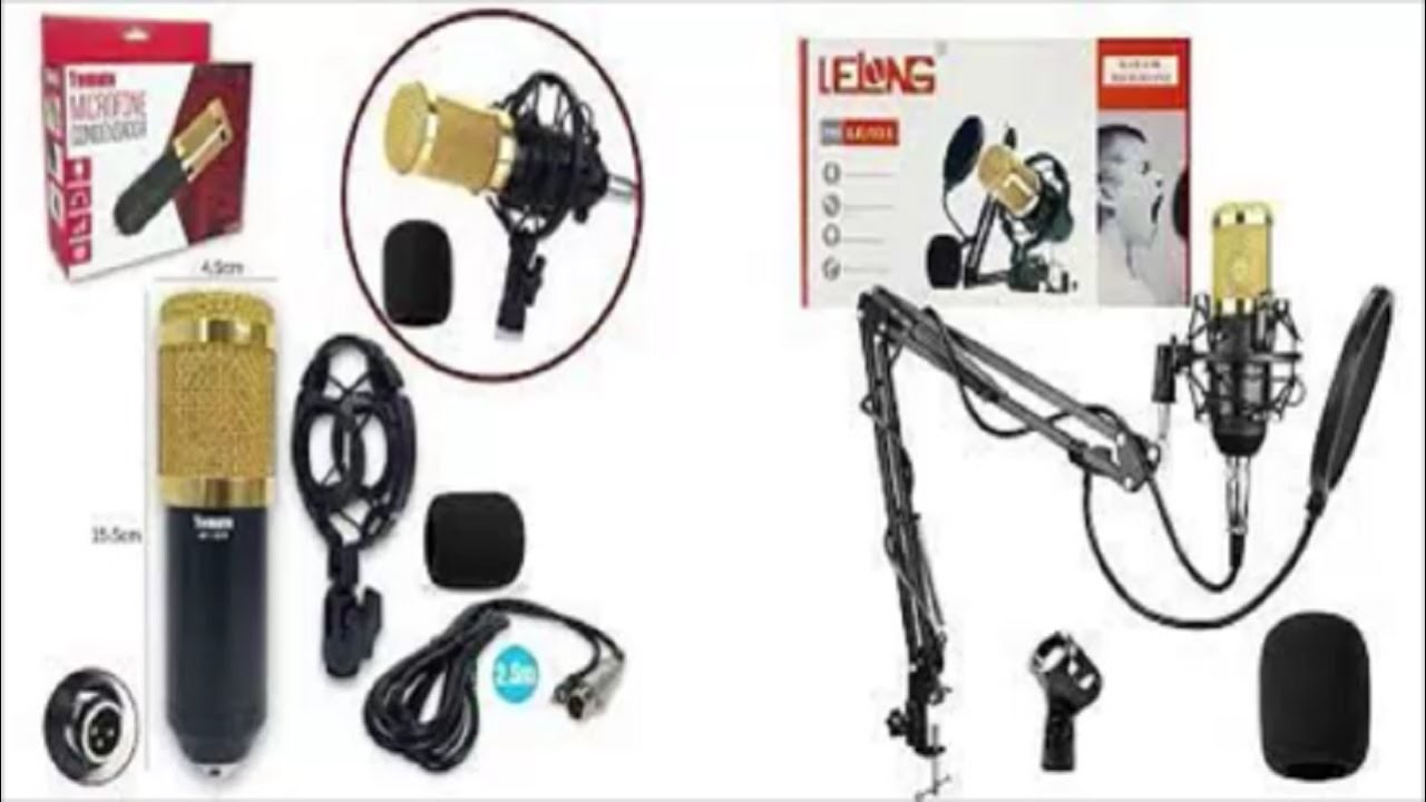 Comparativo dos Microfones Tomate MT 1025 X Lelong LE 914 - YouTube