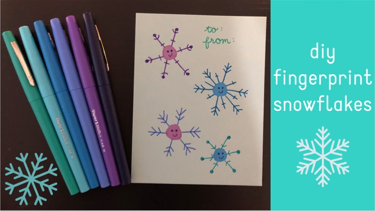 DIY FINGERPRINT SNOWFLAKES - YouTube