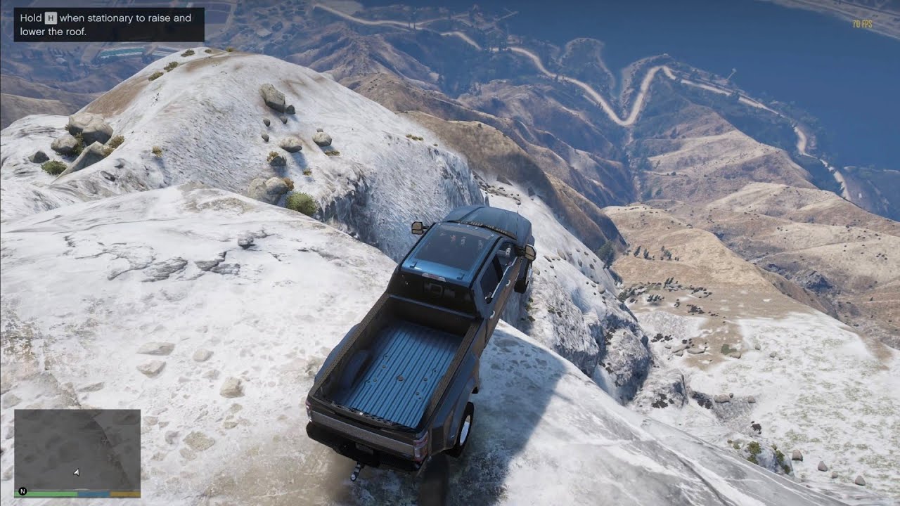 GTA 5 - Cliff Drops Crashes off Mt Chiliad (GTA 5 Mountain Jumps ...
