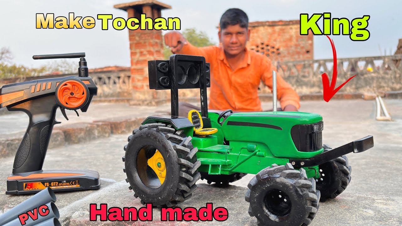How To Make John Deere Tractor & Make Tochan King👑💪 hand made with PVC ...