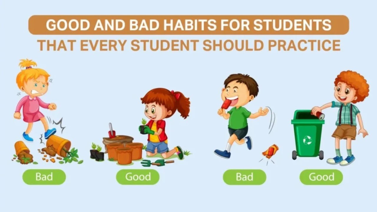 👧👦💡 Good Habits vs Bad Habits |Educational video for kids|Good habits ...