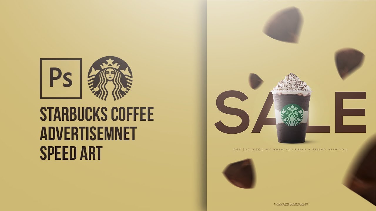 Adobe Photoshop STARBUCKS Speed Art: Advertisement | SACOZ - YouTube