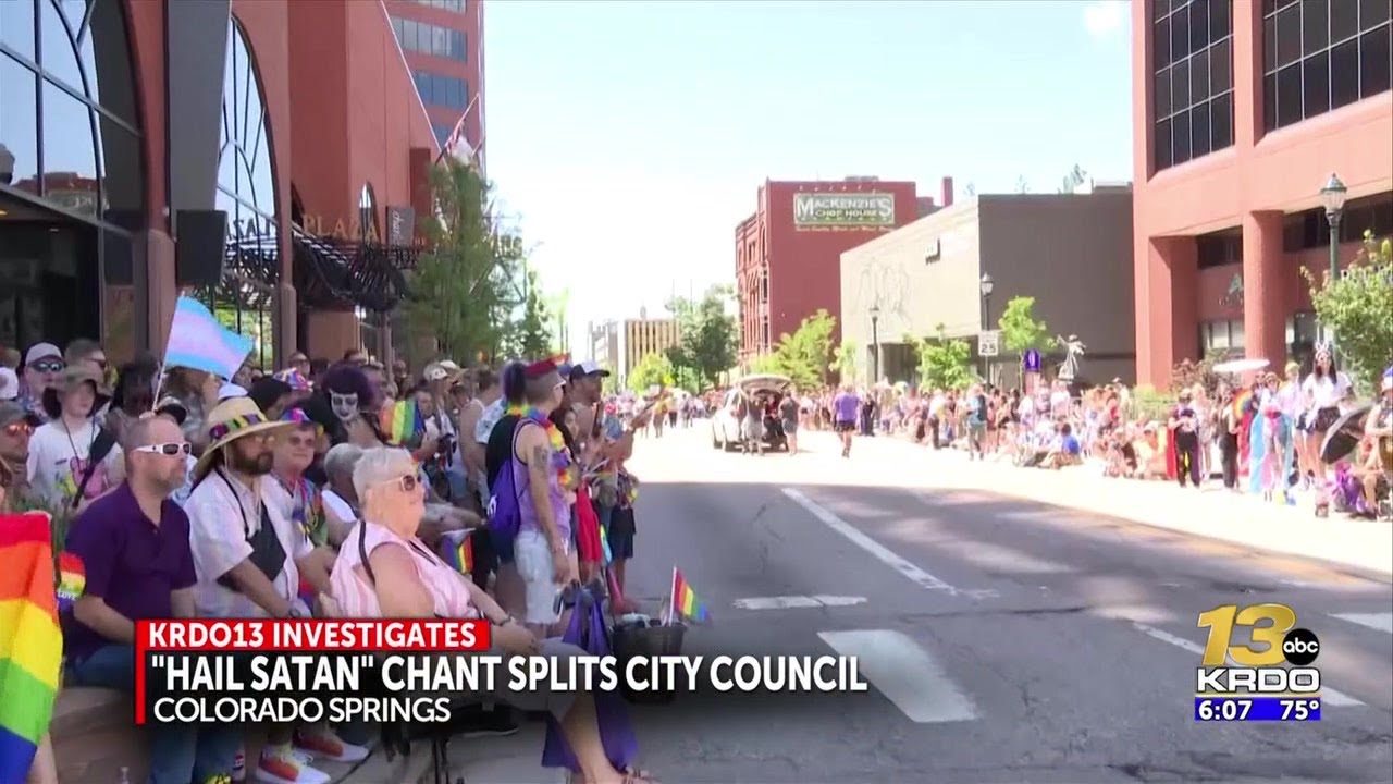 Viral ‘Hail Satan’ moment at Pride Parade sparks city council debate ...
