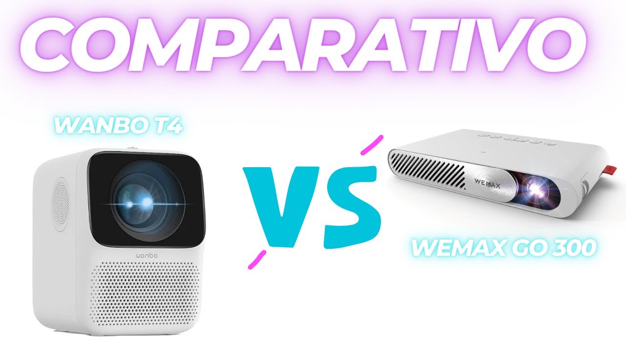Comparativo Projetores Wemax Go 300 e Wanbo T4 - YouTube