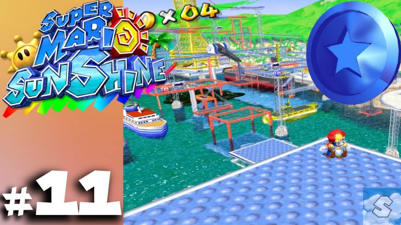 Super Mario Sunshine - Episode 11: Ricco Harbor's 30 Blue Coins - YouTube