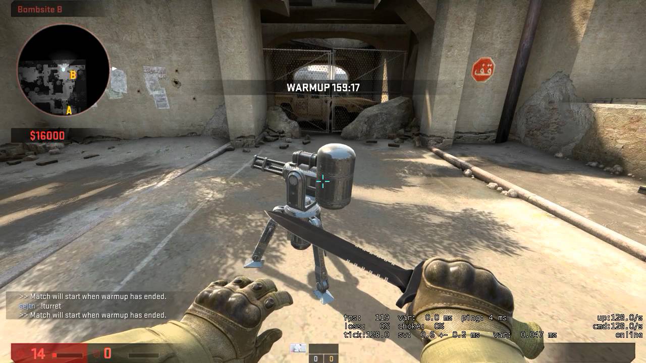 Counter Strike Global Offensive Sentry Gun Turret - YouTube