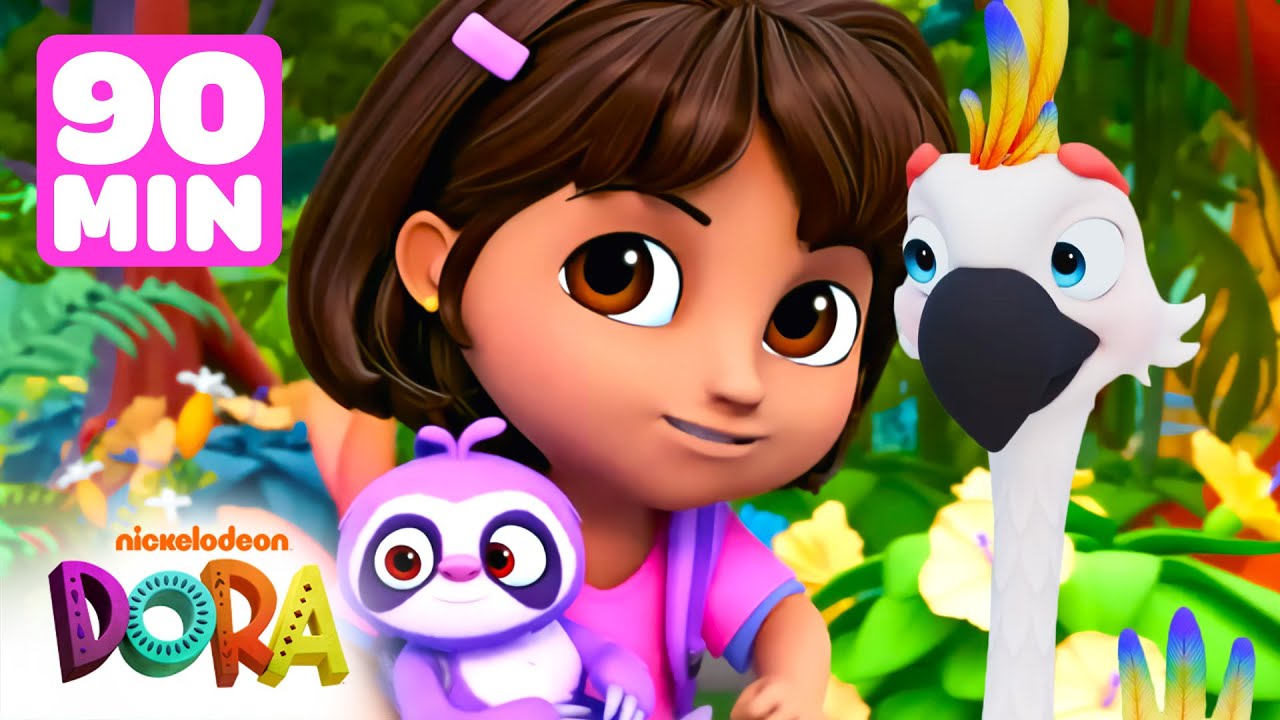 Dora's Rainforest Animal Rescues for 90 Minutes! | Dora & Friends - YouTube