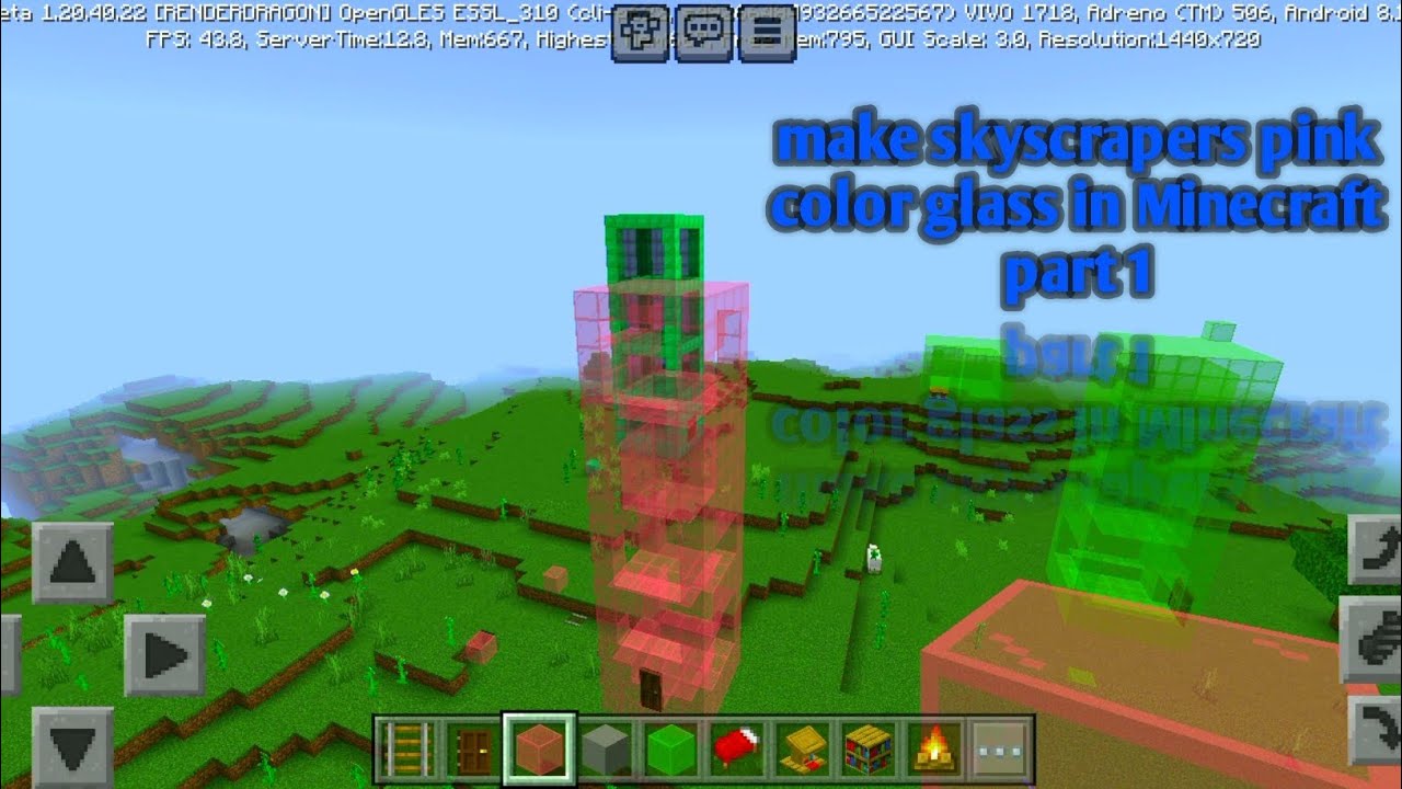 I,m craft skyscrapers glass pink in Minecraft part 1. - YouTube