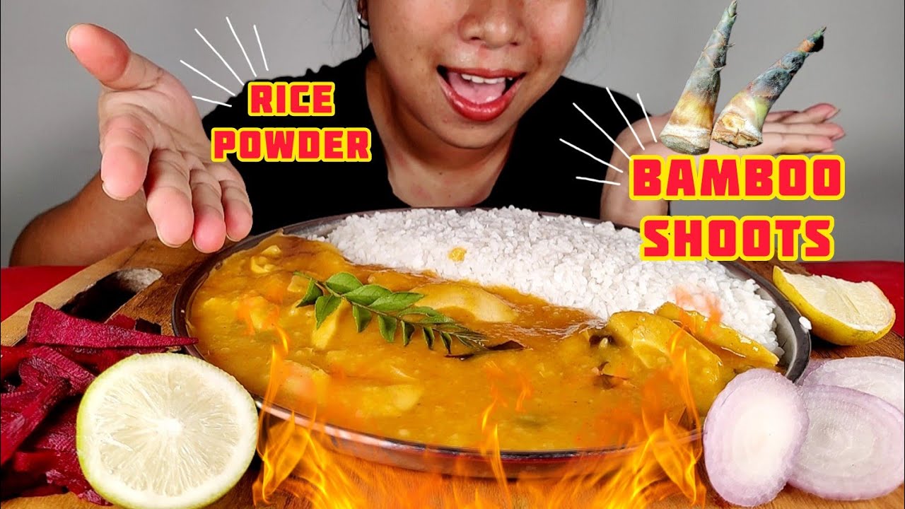 BAMBOO SHOOTS CURRY | BAMBOO SHOOTS WITH RICE POWDER CURRY RECIPE ...