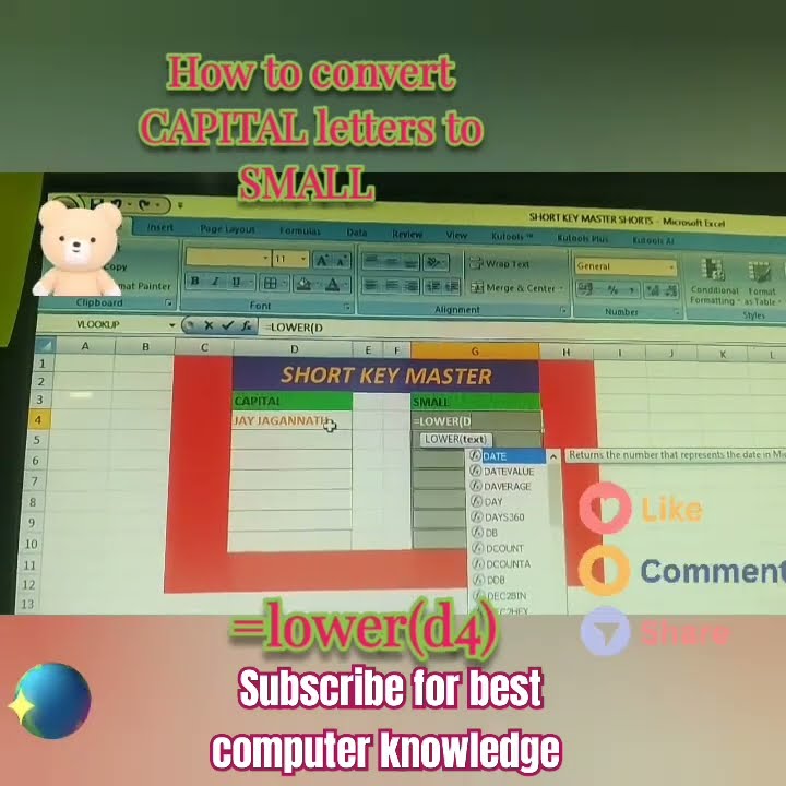CAPITAL TO SMALL by formula #bestcomputercenter #computerknowledge # ...