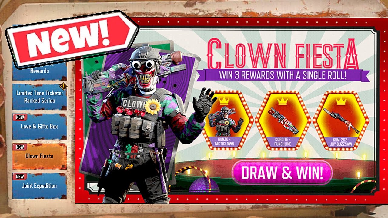 cod mobile clown fiesta event 2023 | codm season 2 new event clown ...