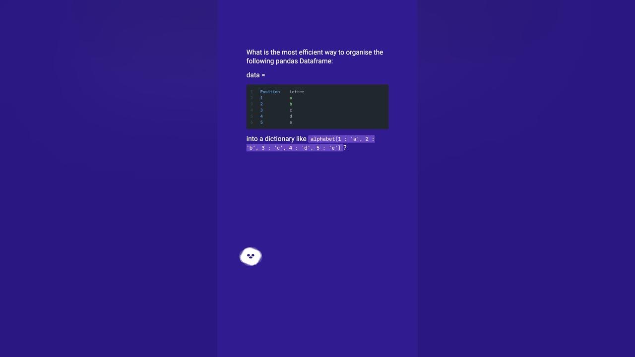 How to create a dictionary of two pandas DataFrame columns #shorts - YouTube