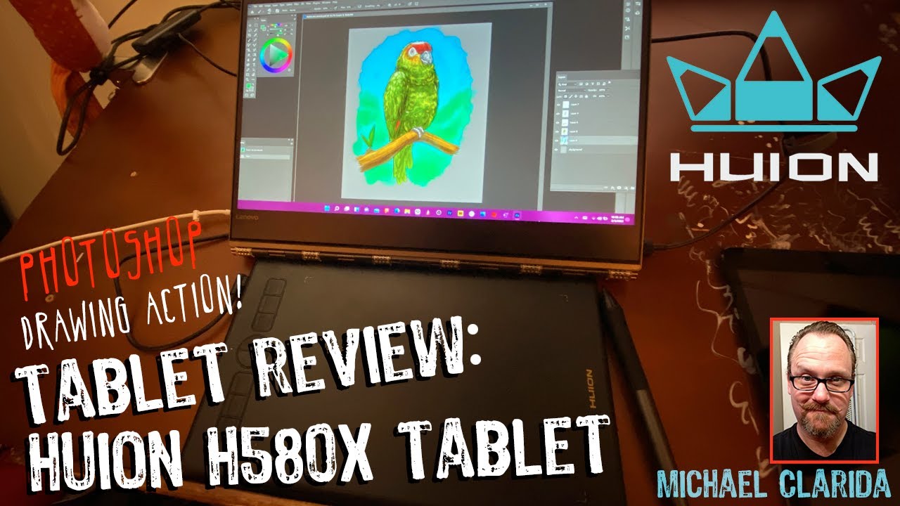 Huion tablet review Inspiroy H580X by an artist - YouTube