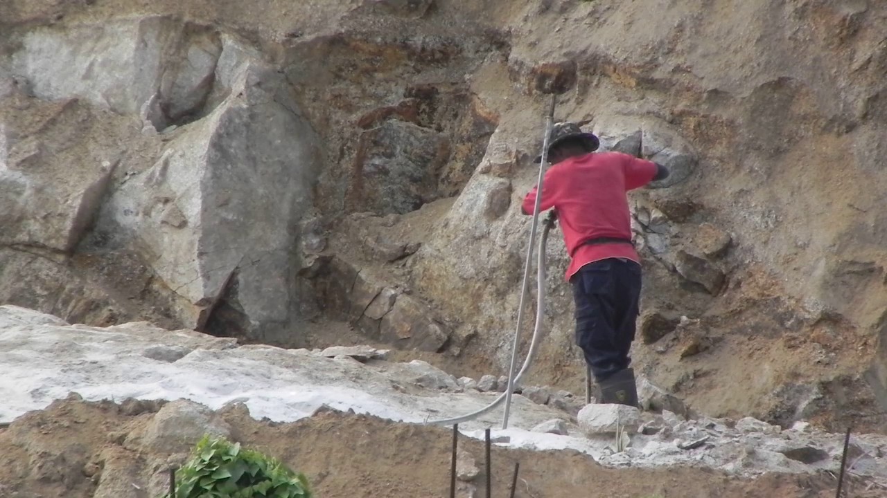 Rock Drilling For Blasting (22June2017) - YouTube