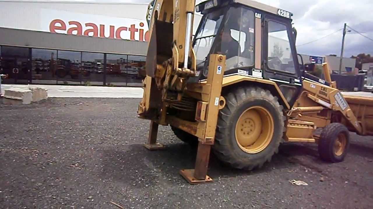 Caterpillar 428B Backhoe Eaauctions.com.au - YouTube