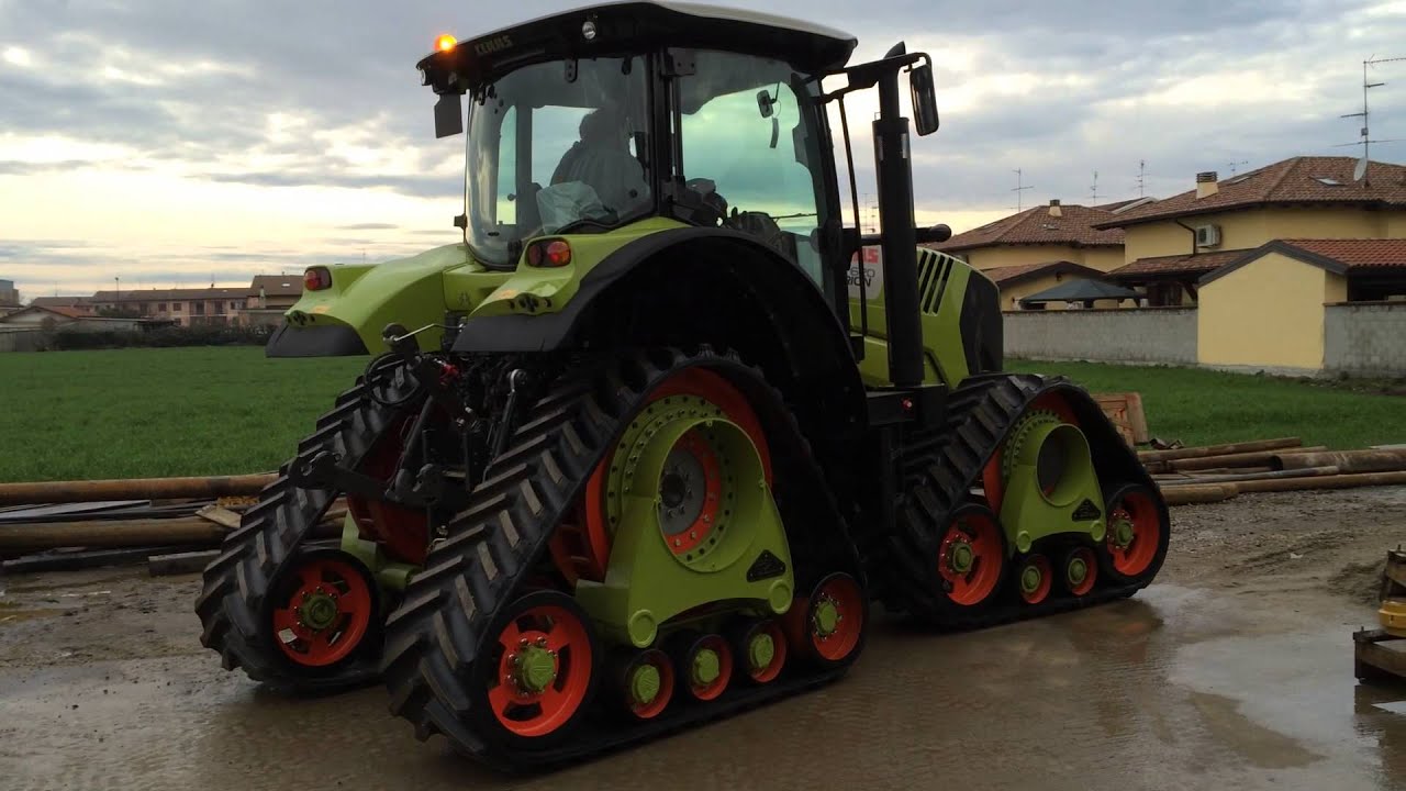 Trattore CLAAS cingolato POLUZZI TRACK - YouTube