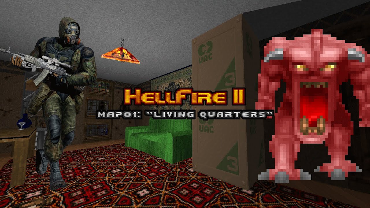 [GZDoom] "HellFire II" - MAP01: "Living Quarters" + "Ghoul Dungeon 2 ...