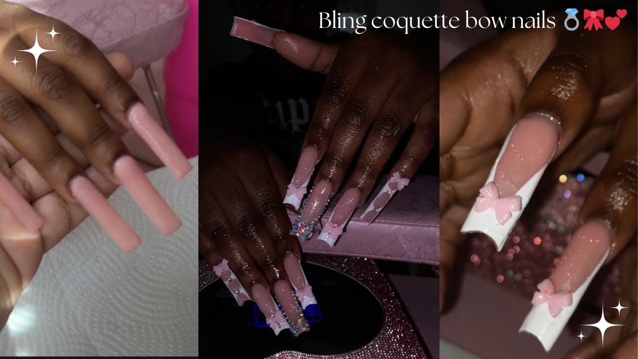 BLING NAILS WORK WITH ME🎀💕 | application, shaking, designs, bling😻💍💕 ...