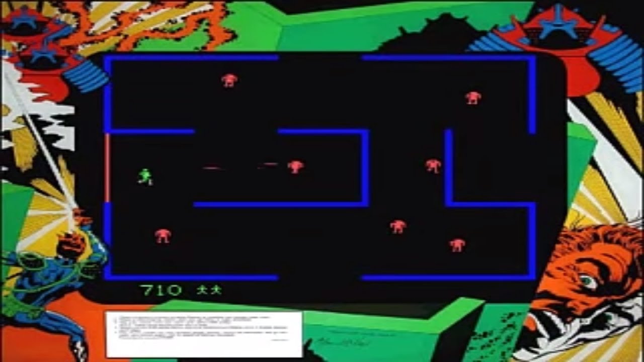 Berzerk - Arcade - Best Maze Video Games Ever (Stern 1980) - YouTube