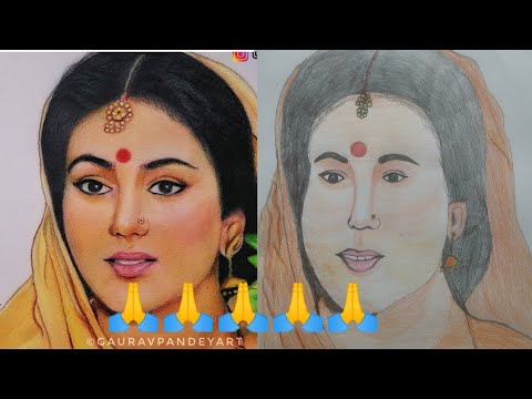 How to easily Sita ma drawing|how to draw sita ma |The Vishal Drawing ...