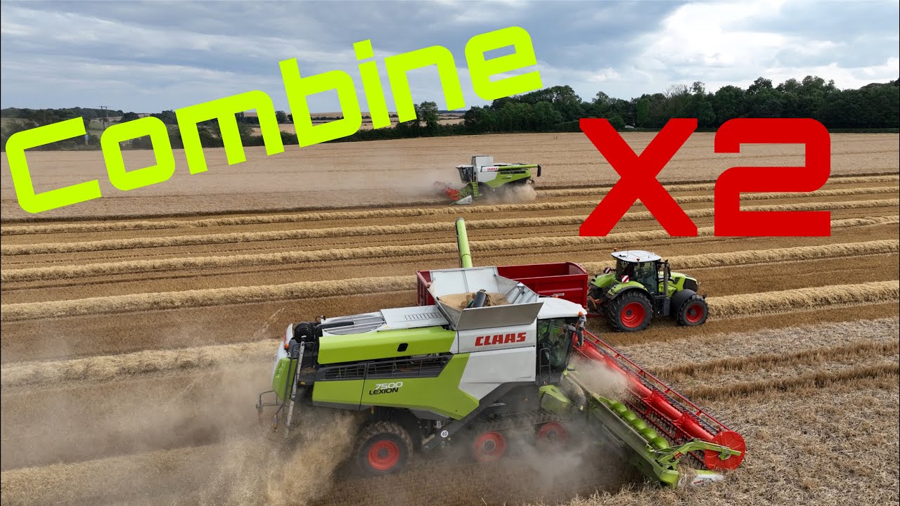 Harvest Has Started! Finally! 2x Claas Combines… Working to Perfection ...