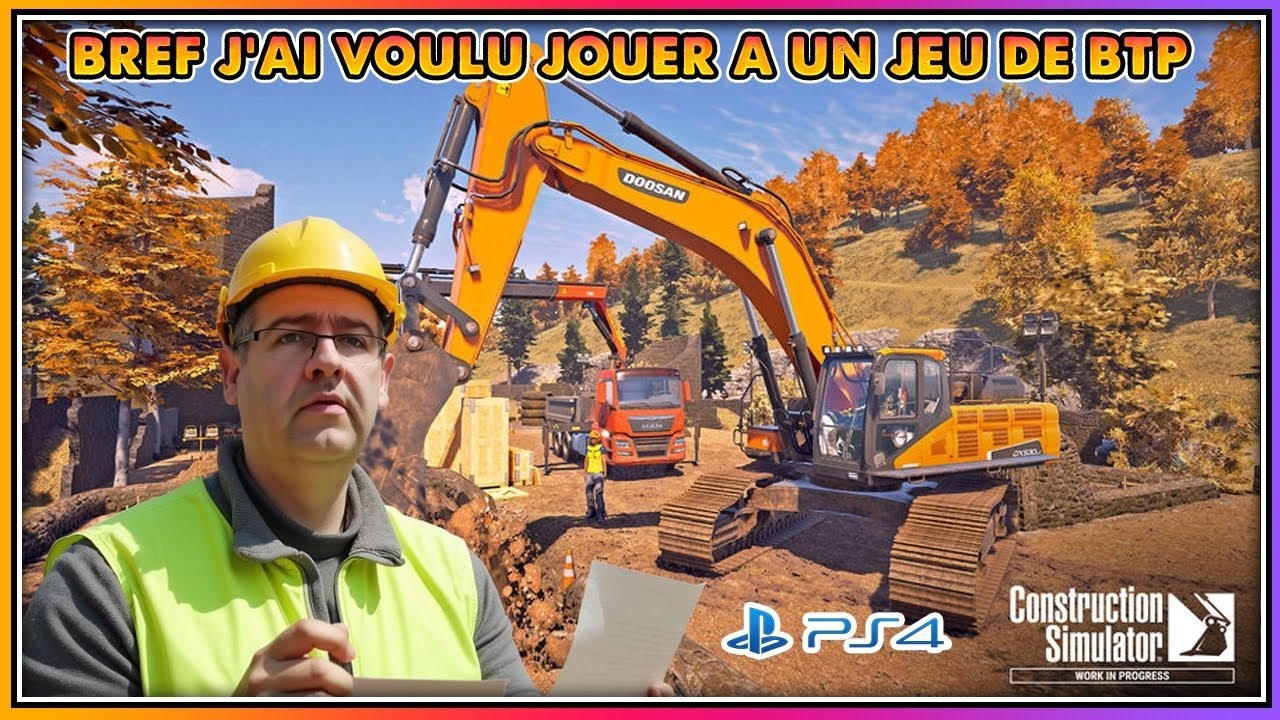 Bref j’ai voulu jouer a un jeu de BTP ! Constructor simulator ps4 - YouTube