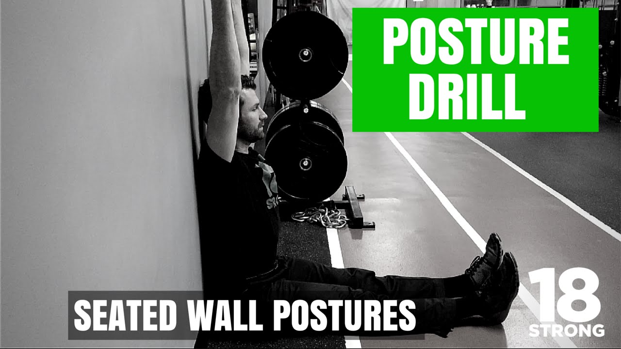 Posture Drill for Golfers: Seated Wall Postures - YouTube