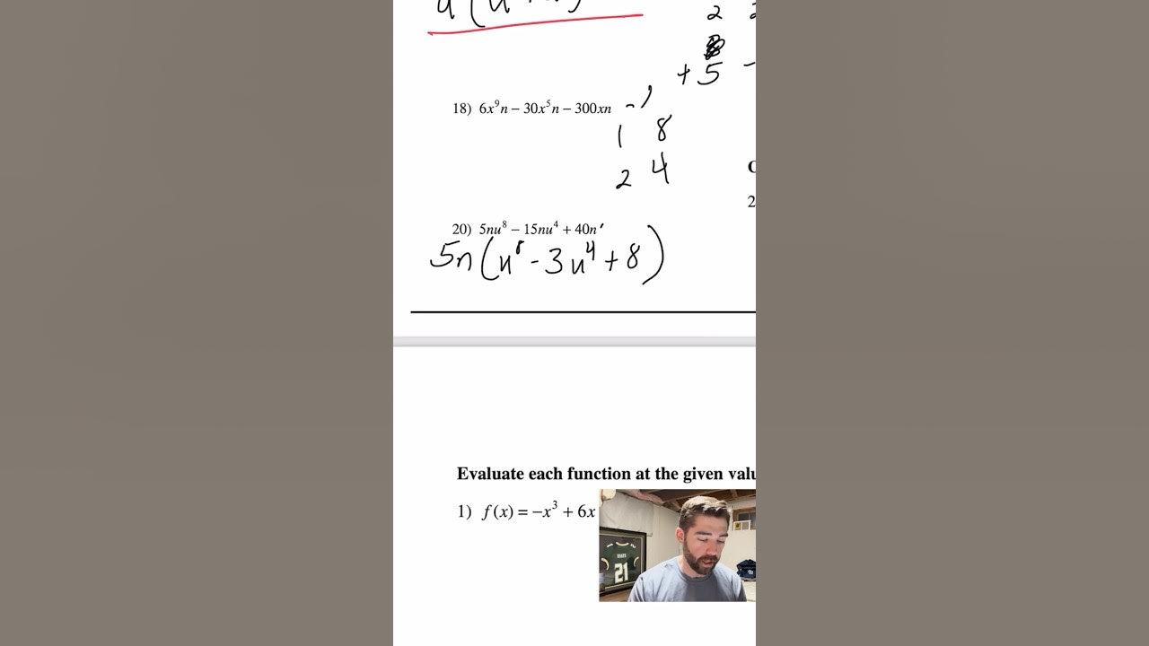 Factoring polynomials quadratic form (3) - YouTube