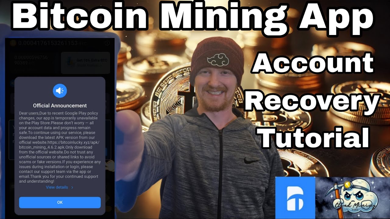 Bitcoin Mining App Account Recovery Tutorial - YouTube